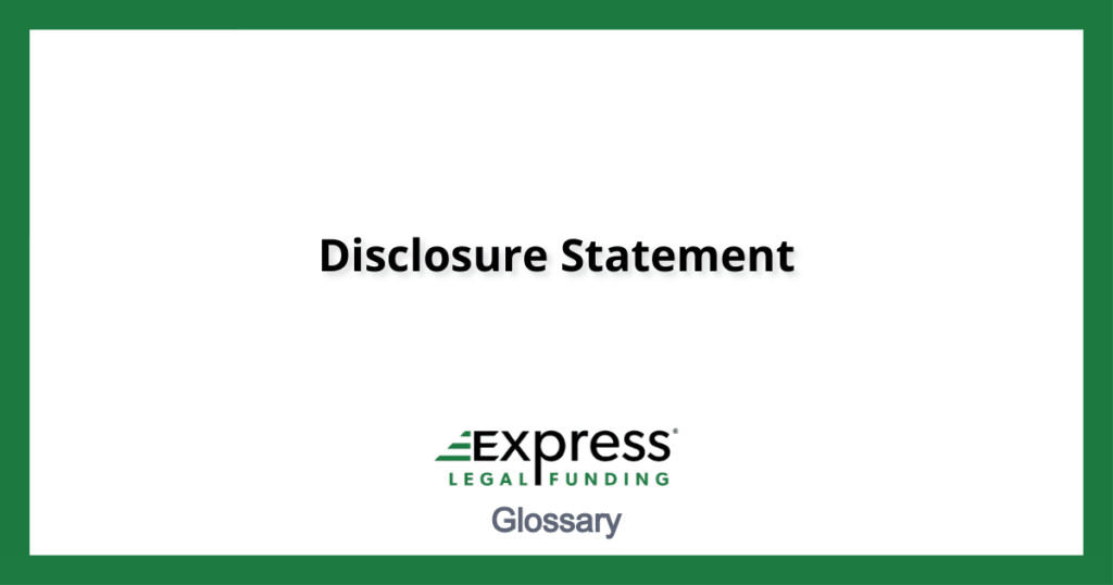 Disclosure Statement | Definition and Legal Meaning