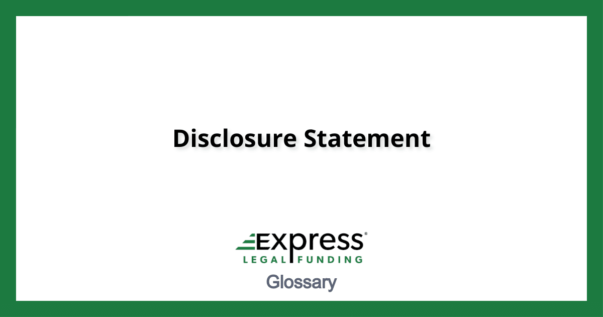 Disclosure Statement | Definition and Legal Meaning
