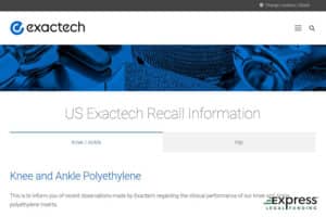 Knee Replacement Lawsuit: Exactech, Zimmer, Stryker Recalls