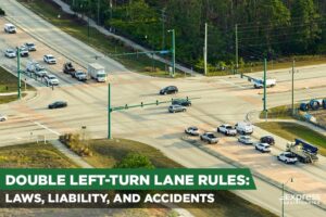 Double Left-Turn Lane Rules: Laws, Liability, and Accidents