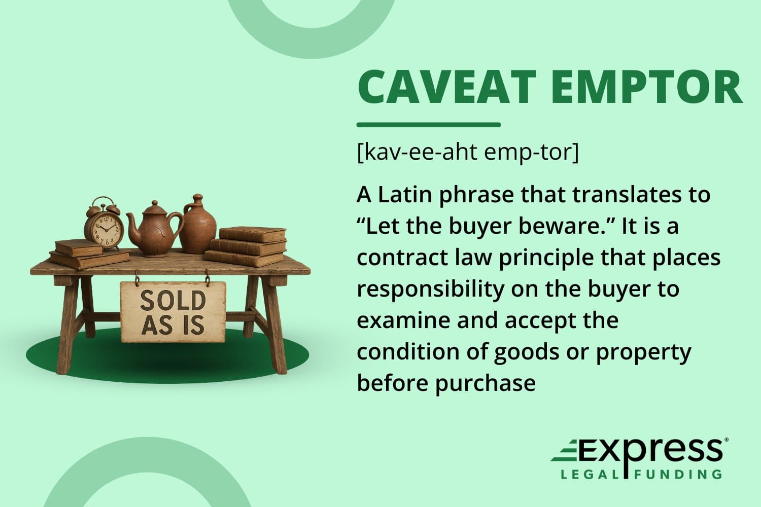 Caveat Emptor: Definition, Examples, & Exceptions in Law